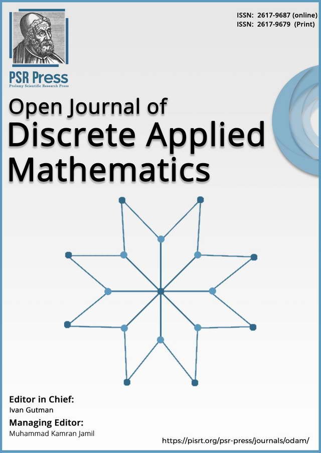 Open Journal Of Discrete Applied Mathematics ODAM PISRT Open Journal Of Discrete Applied Mathematics ODAM PISRT